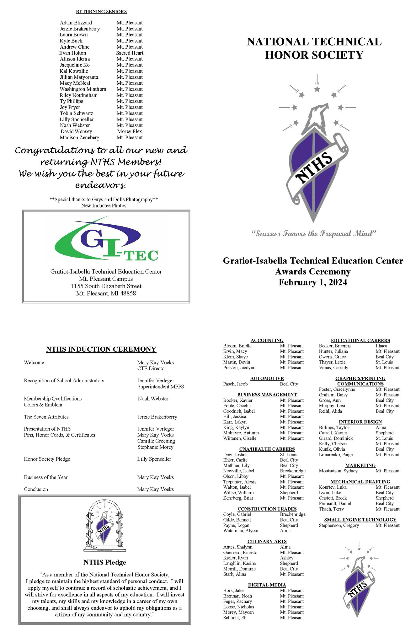 National Technical Honor Society (NTHS) - Clubs & Organizations - GI-TEC